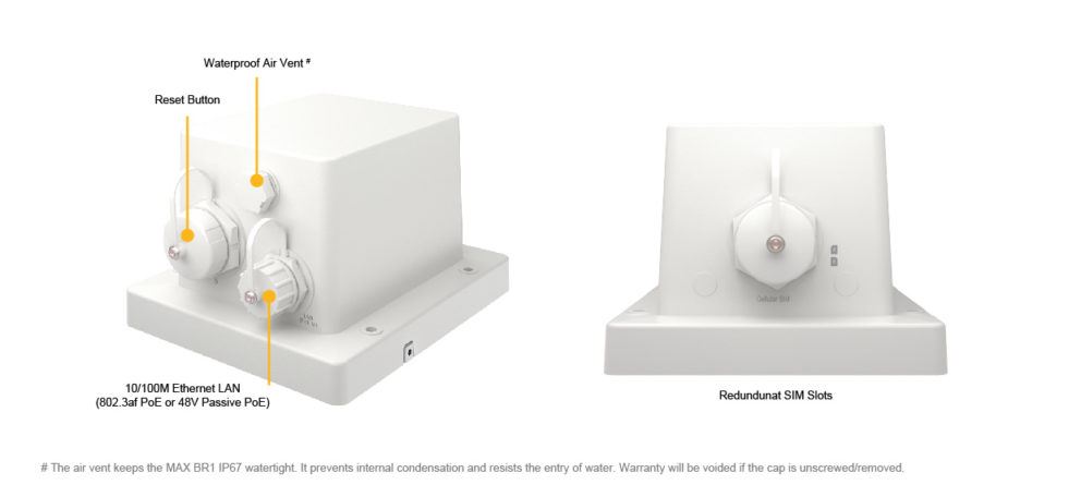 Industrial Grade Single Celular Outdoor LTE Router BR1 IP67- Peplink
