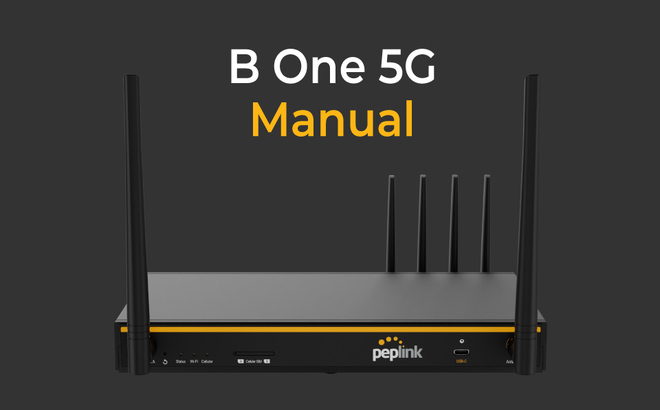 B One 5G - Manual - QR Card - Peplink